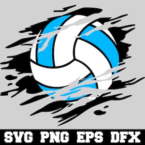 Volleyball Distressed Funny Volleyball League Season Volley Torn Grunge ...