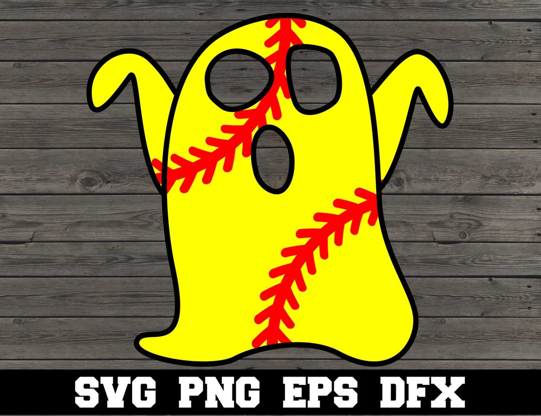 Softball Ghost Softball Player Girl Team SVG Funny Halloween Design ...