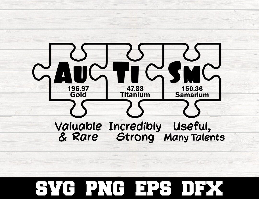 Autism Jigsaw Puzzle Pieces Funny Autism Awareness Chemistry Science ...