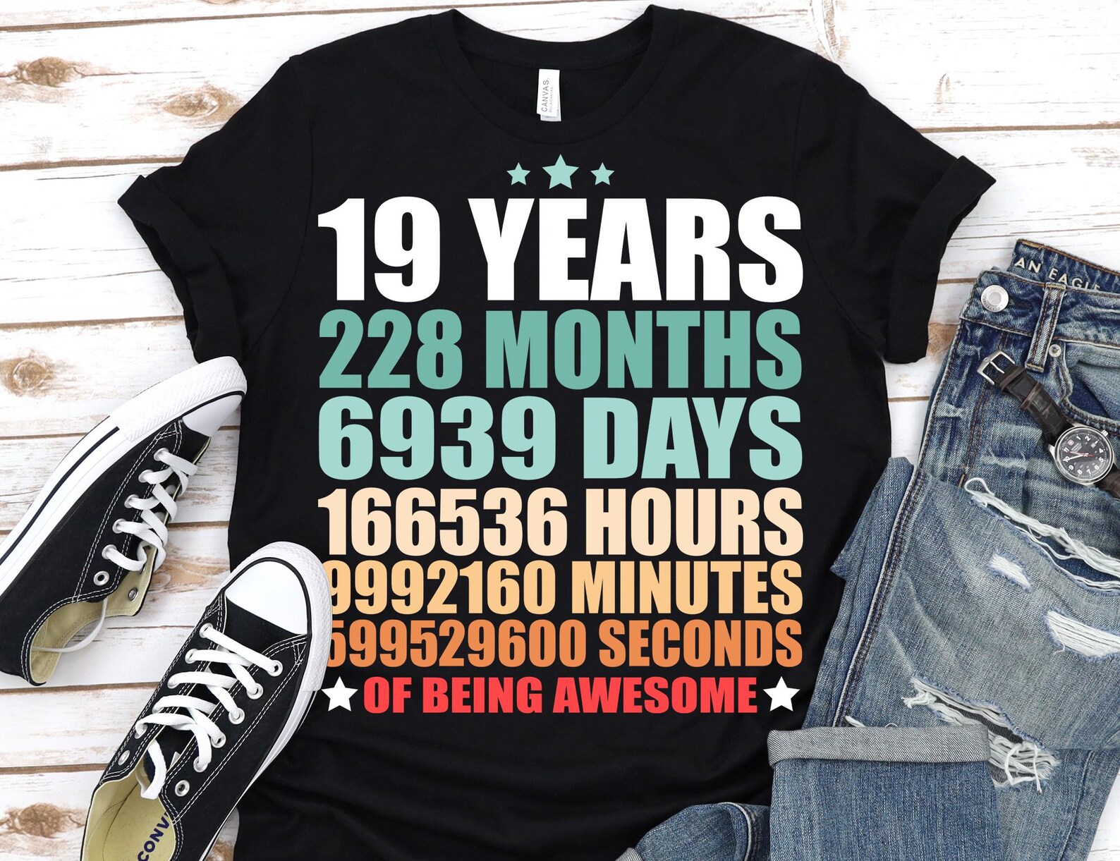 19th Birthday 19 Years 228 Months Being Awesome 19 Years Old SVG Funny ...