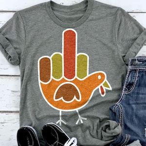 Flipping Turkey Flipping the Bird Thanksgiving Autumn Funny Finger ...