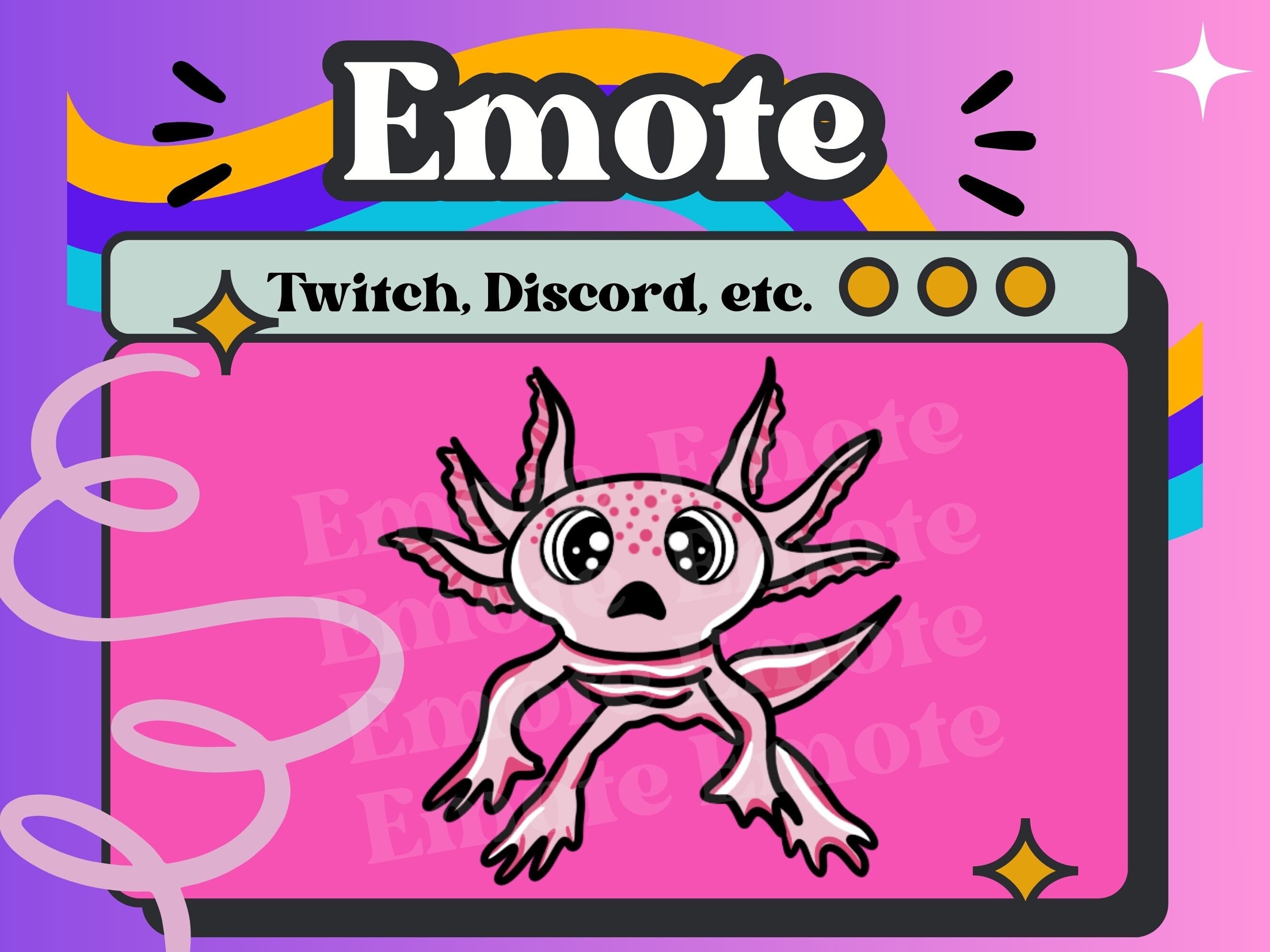 Custom Emote, Pink Emote, Twitch Emote Girl, Discord Emote, Axolotl ...