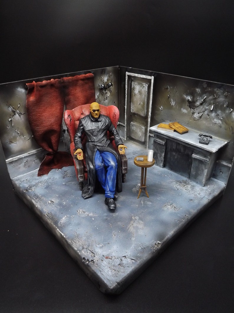 THE MATRIX Scene MORPHEUS 3d Printed Diorama Figure Red Pill - Etsy