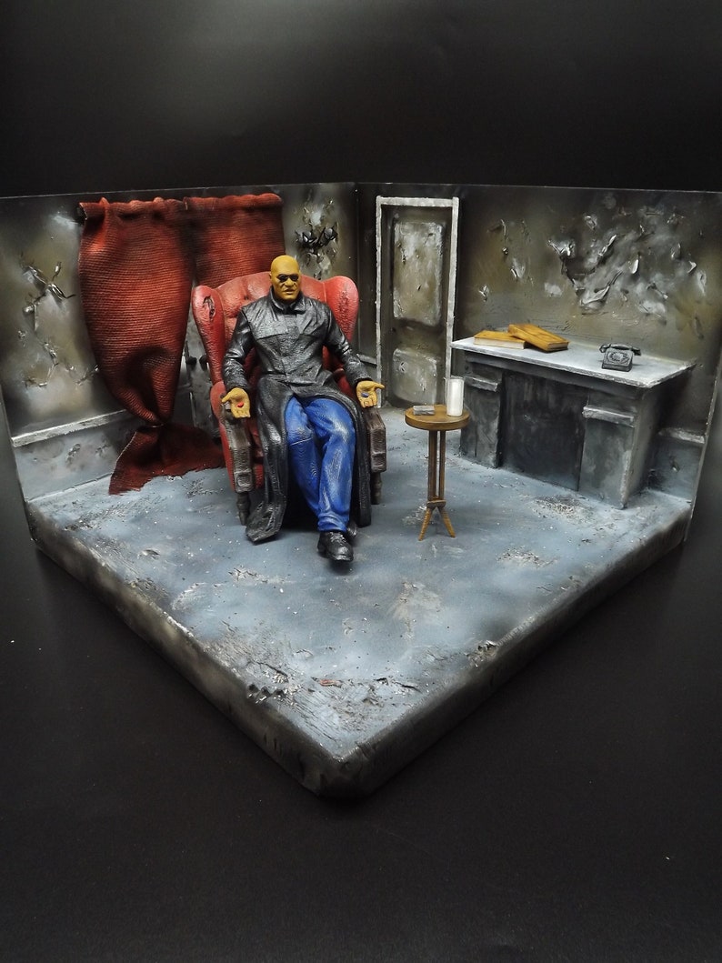 THE MATRIX Scene MORPHEUS 3d Printed Diorama Figure Red Pill - Etsy
