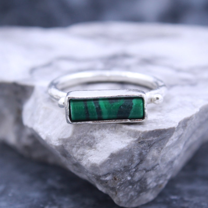 Malachite Rings - Etsy