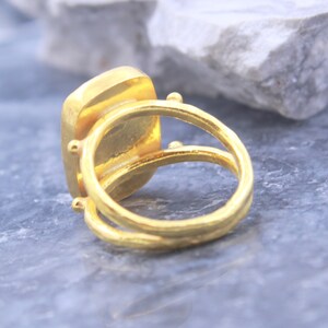 Handmade Enamel Bee Ring: 925 Silver, 24k Gold Vermeil, Roman Intaglio ...