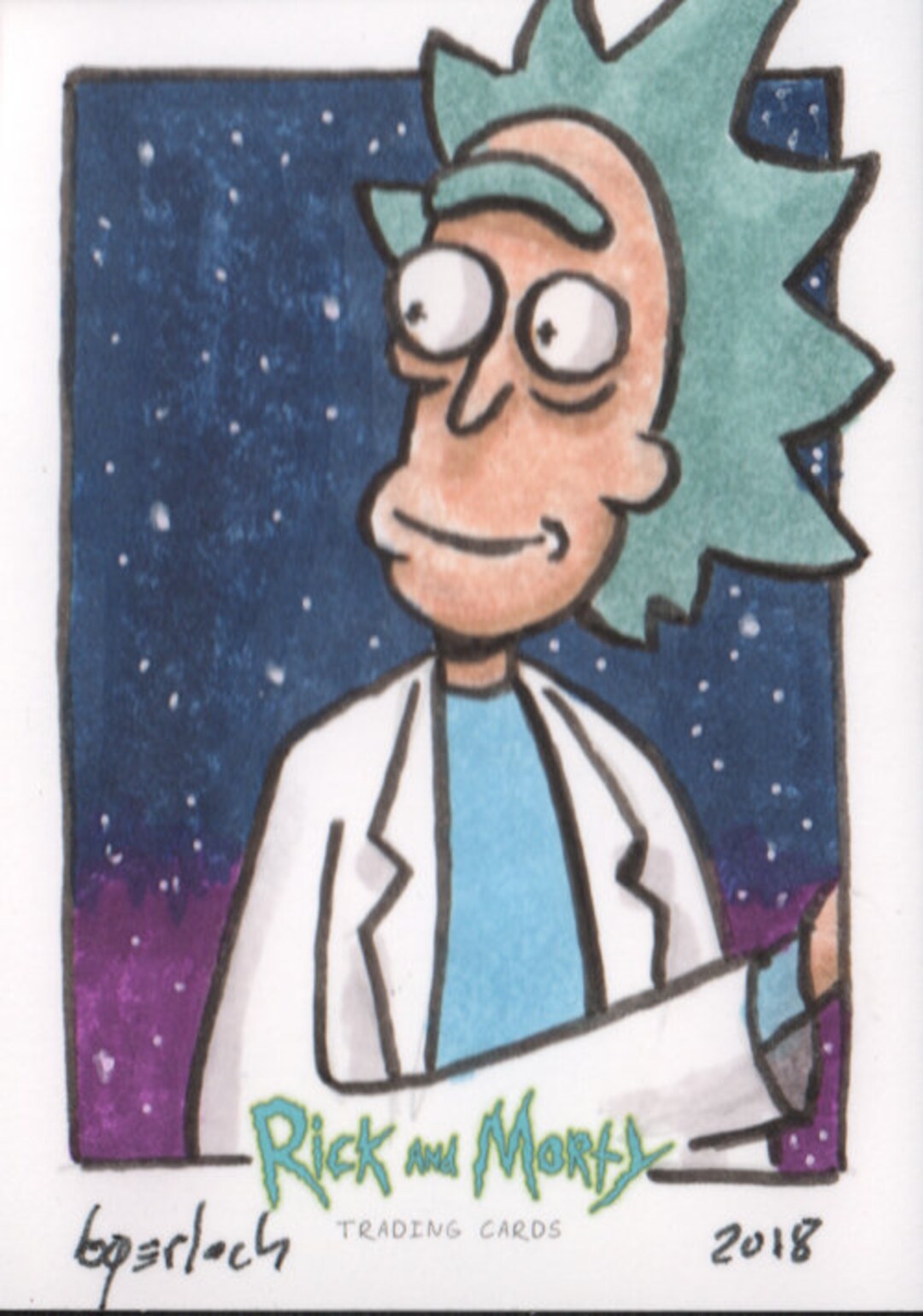 Rick From Rick and Morty Artist Proof Sketch Card Cryptozoic - Etsy