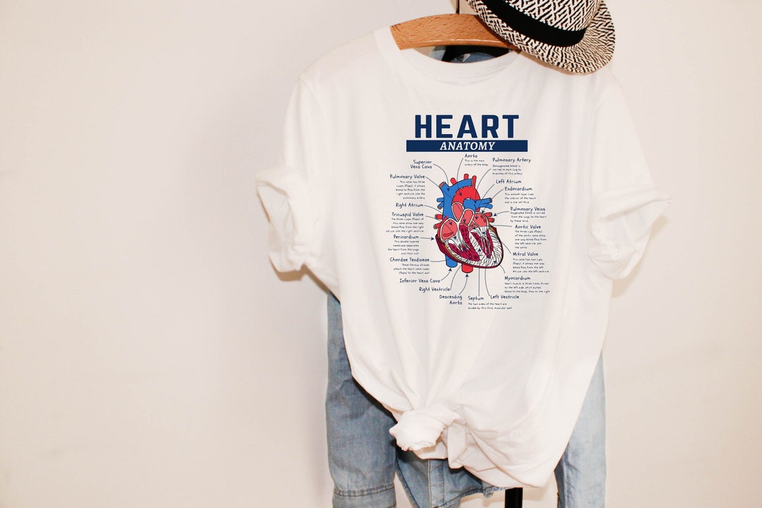 Heart Anatomy Shirt, Anatomical Heart Shirt, Heart Nurse Shirt, Heart ...