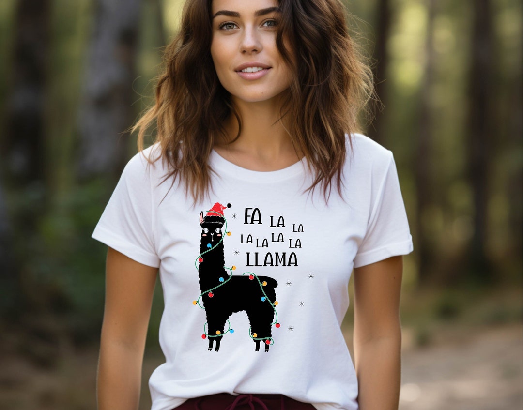 Christmas Fa Llama Shirt Xmas Animal T-shirt Funny Llama - Etsy