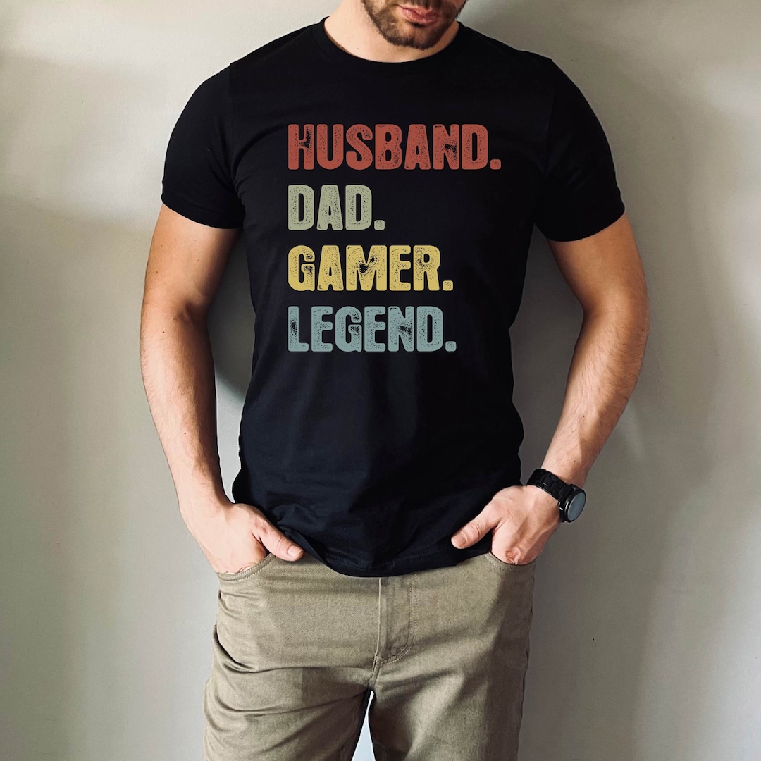 Gamer Dad Gift, Husband Dad Gamer Legend, Gaming Dad Shirt, Nerd Shirt ...