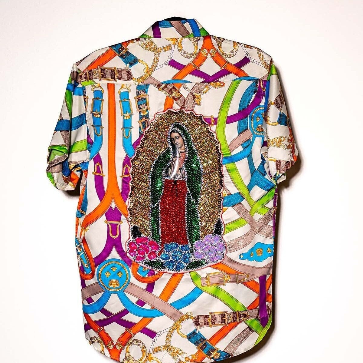 Custom Virgen De Guadalupe Embroidered Unisex Button Down Dress Shirt ...