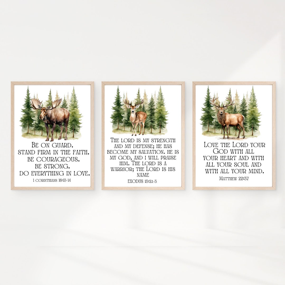 Scripture Decor for Kids Room DIGITAL DOWNLOAD Bible Verse Wall Art ...