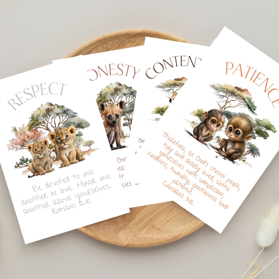 Digital Christian Character Cards | Kids Memory Verses | Bible ...