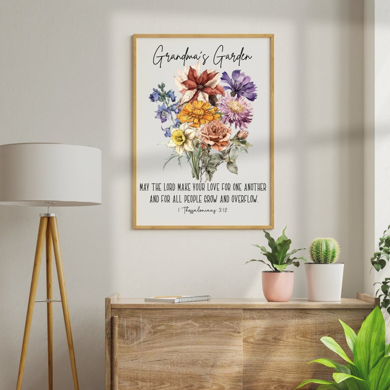 Grandma Garden With Bible Verse Custom Gift for Grandma Christian Gift ...
