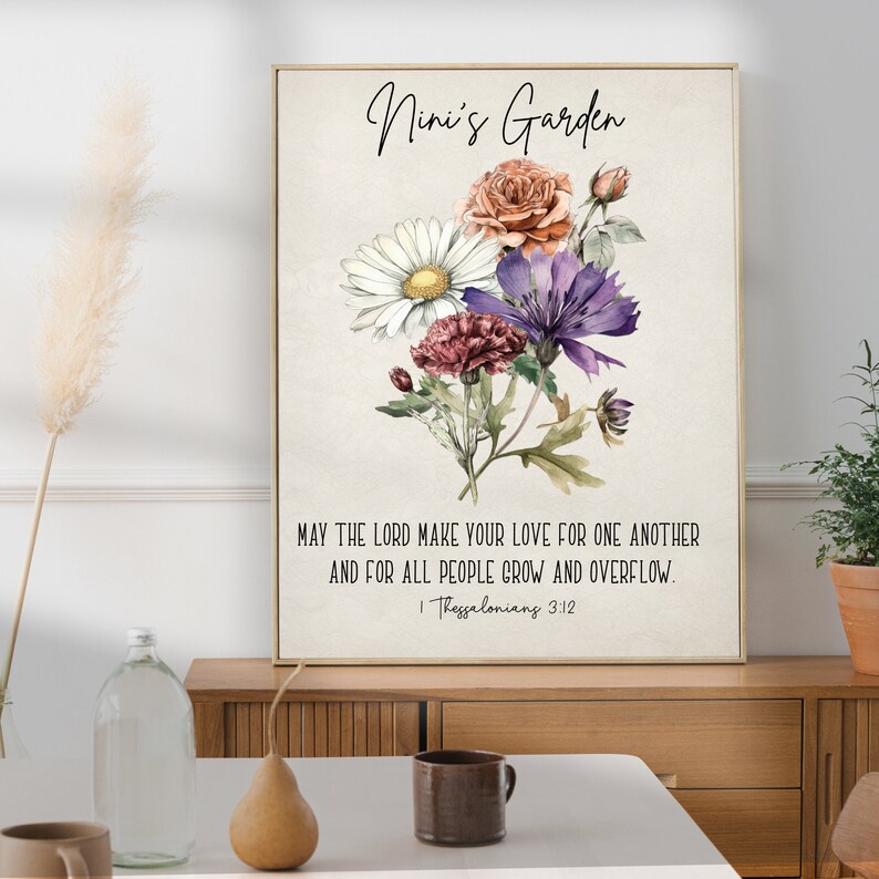 Grandma Garden With Bible Verse Custom Gift for Grandma Christian Gift ...