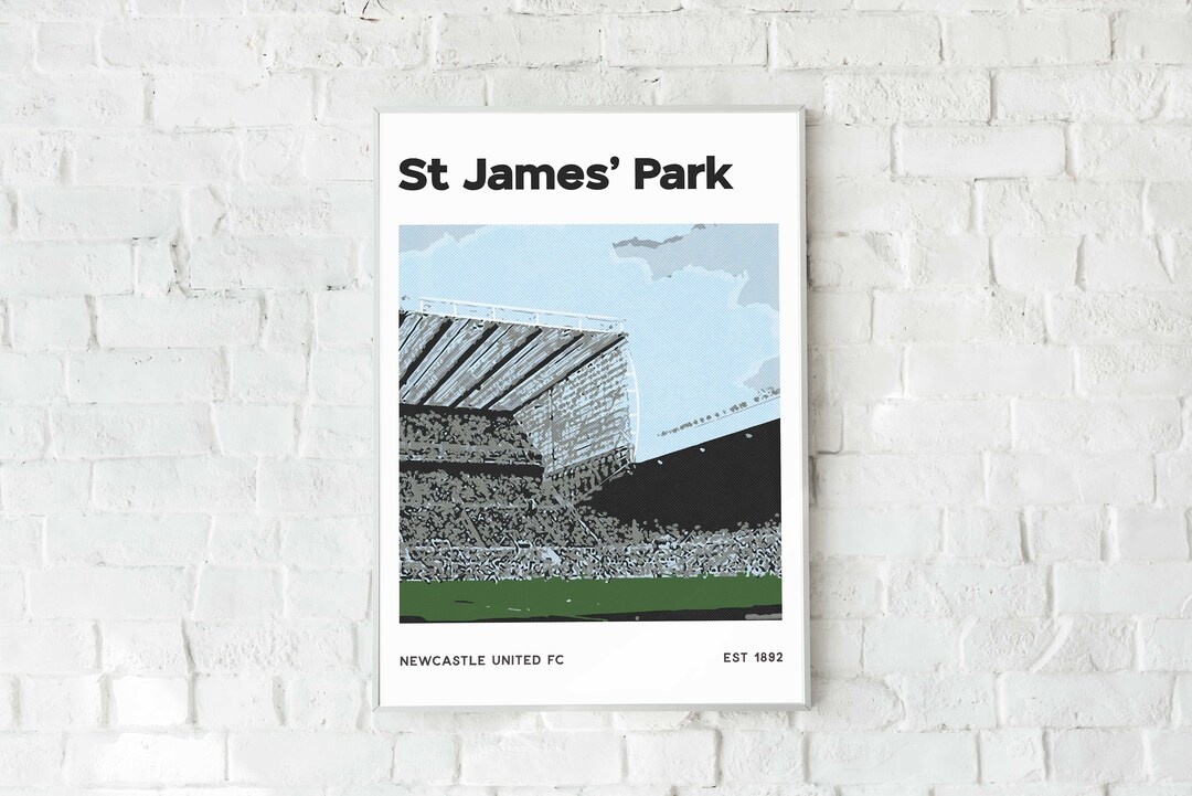 Poster, St James' Park, Newcastle United, Art Print, Football Gift ...