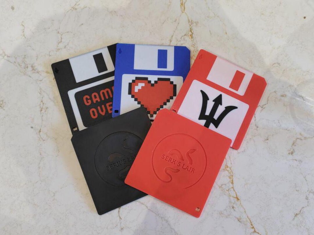 Geeky Chic: Personalized Floppy Disk Coasters in PLA - Retro Style - Etsy