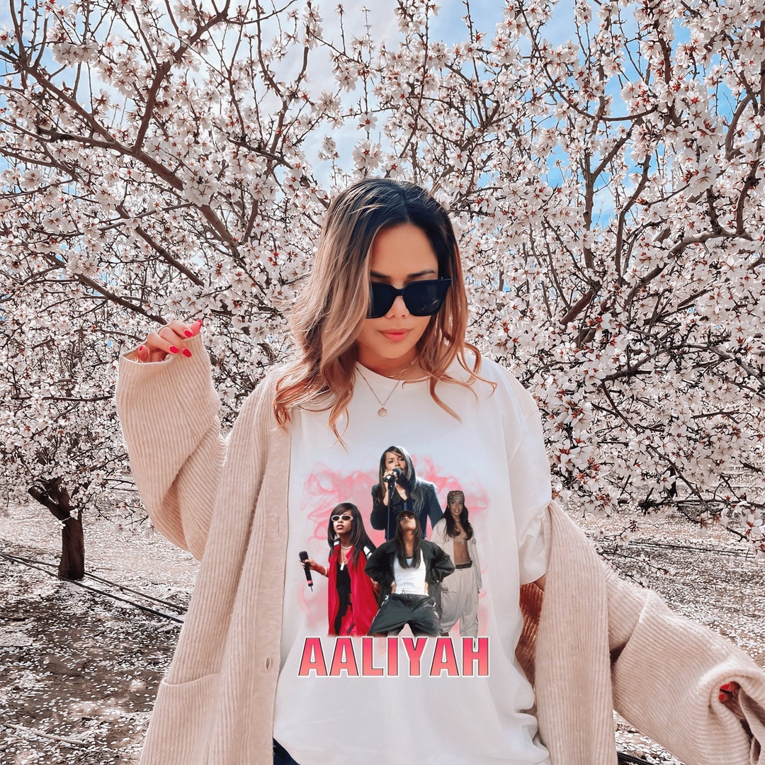 Aaliyah Bootleg Shirt Black Rap Hip Hop Tee Oversized Heavy Cotton Tee ...