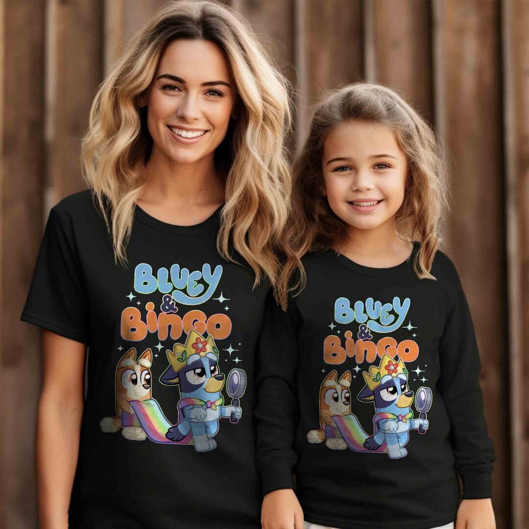 Bluey and Bingo Shirt, Bluey Birthday Matching Shirt, Bandit Bluey ...