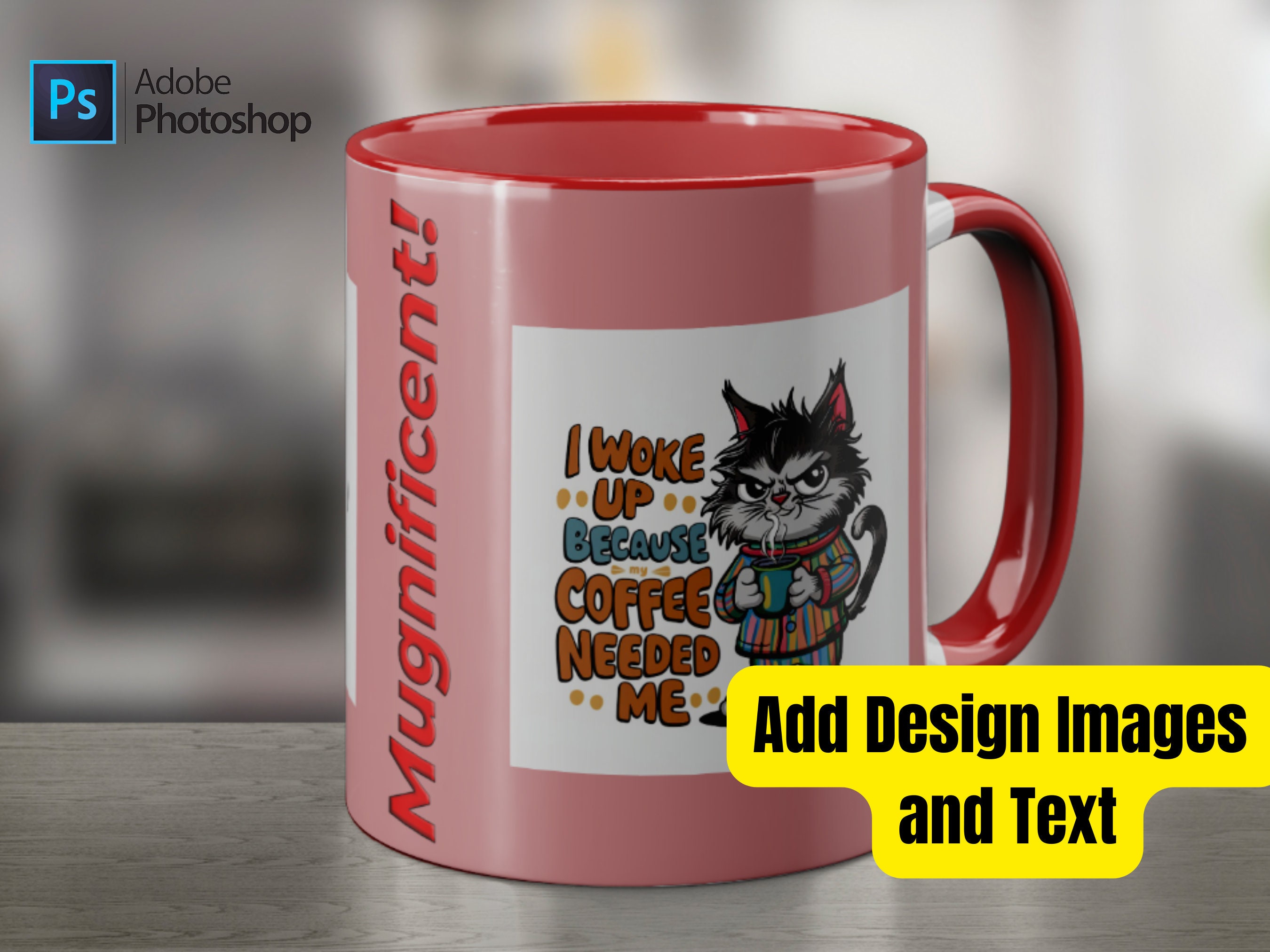 Mug Mockup Video, 11oz Spinning Mug, Rotating Animated Mockup ...