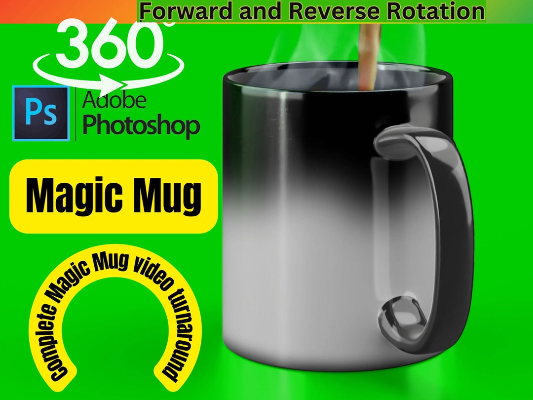 Magic Mug Mockup Video, Rotating Animated Mockup, Photoshop Mug PSD ...