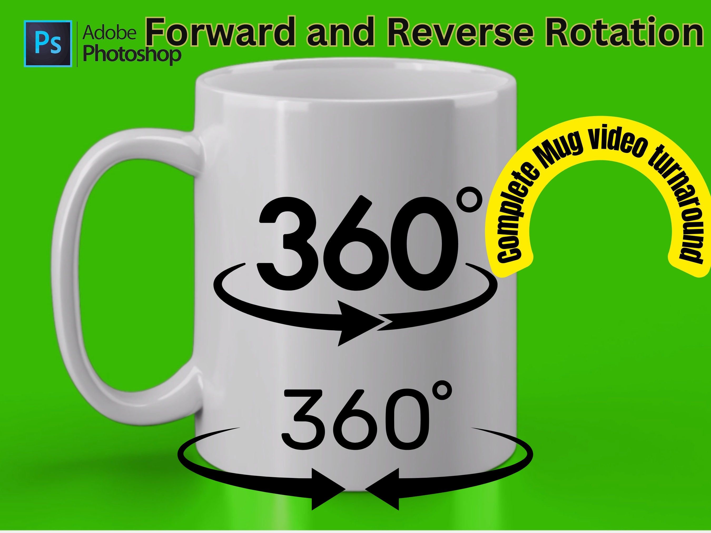 Mug Mockup Video, 11oz Spinning Mug, Rotating Animated Mockup ...