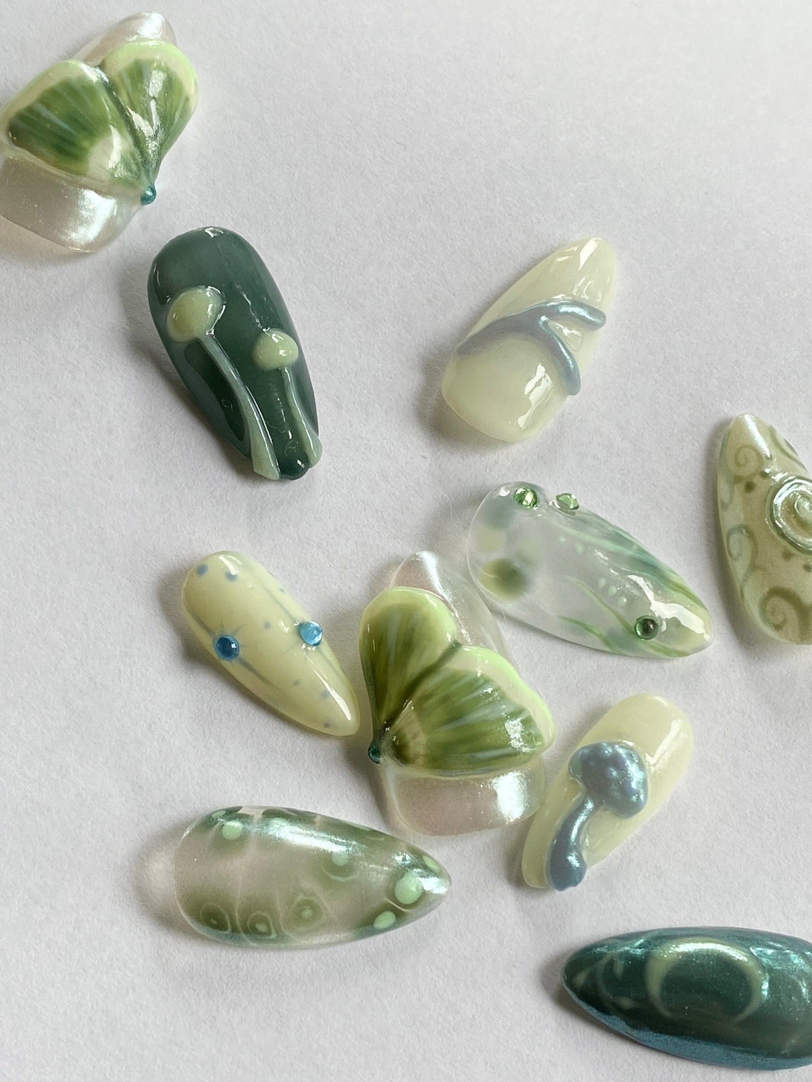 Whimsical Moth Press-on Nails - Etsy