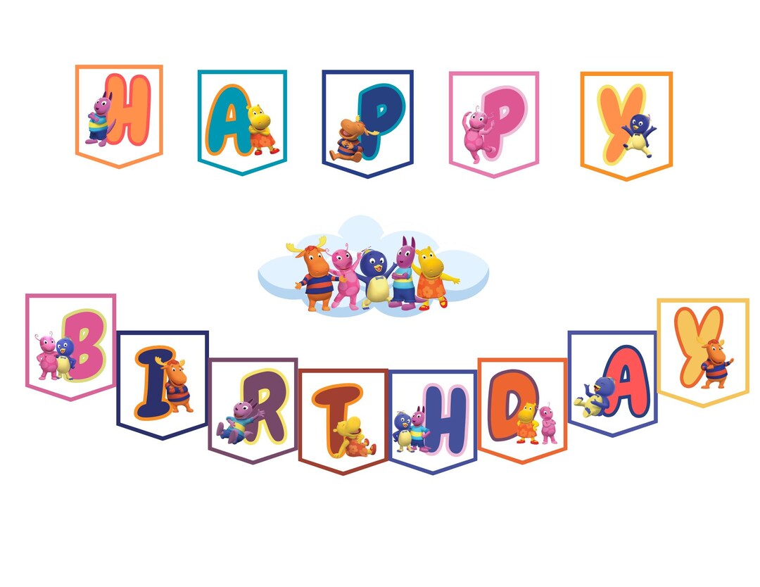 Backyardigans Birthday Banner Printable Download. - Etsy