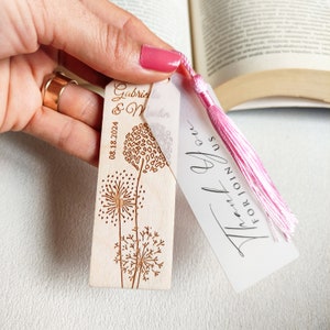 Wedding Bookmark - Etsy