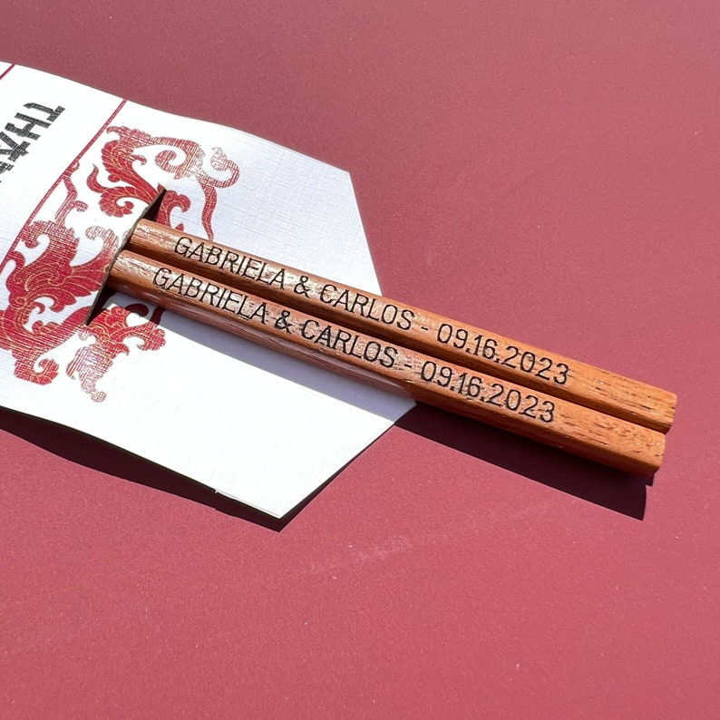 20pairs Chopsticks for Wedding Gift, Wooden Chopsticks Set, Custom ...