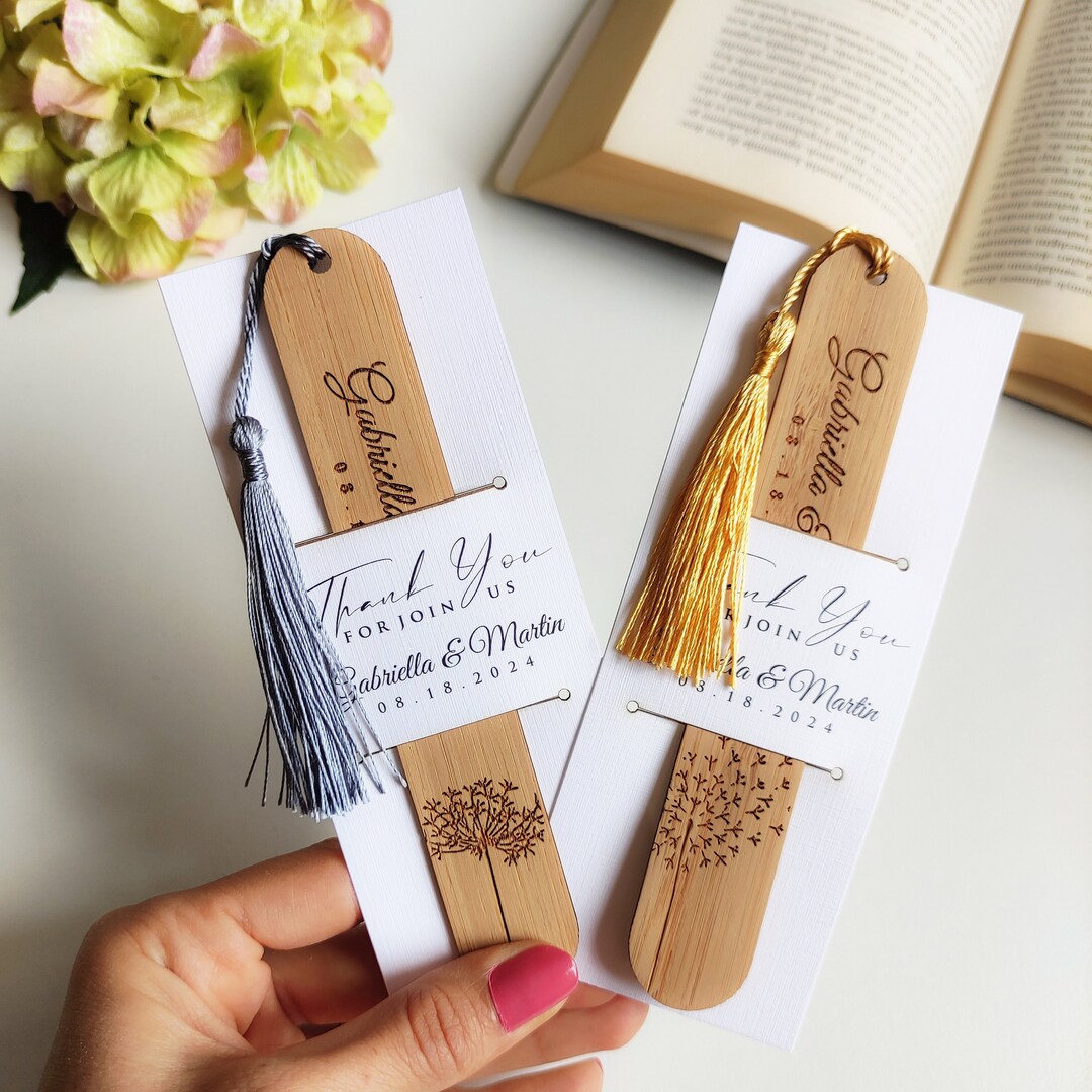 Personalized Wooden Bookmarks, Unique Gifts for Readers With Tassel ...