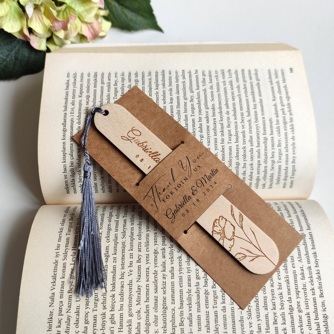 Personalized Wooden Bookmarks, Unique Gifts for Readers With Tassel ...