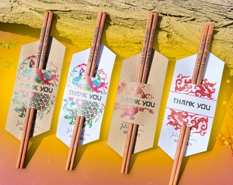 20pairs Chopsticks for Wedding Gift, Wooden Chopsticks Set, Custom ...