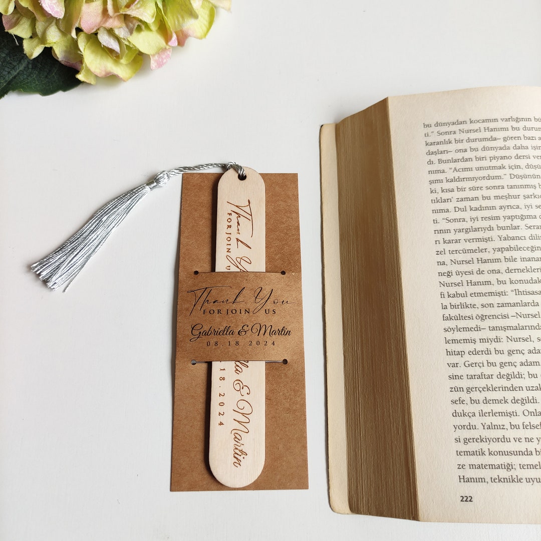 Personalized Wooden Bookmarks, Unique Gifts for Readers With Tassel ...