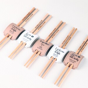 Personalized Bamboo Chopstick Set, Ideal Wedding Gift, Customized ...