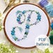 Floral Letter P Embroidery Pattern, Modern DIY (PDF Pattern) - Etsy