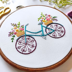 Bicycle Embroidery PDF Pattern, Digital PDF Pattern, Instant Download ...