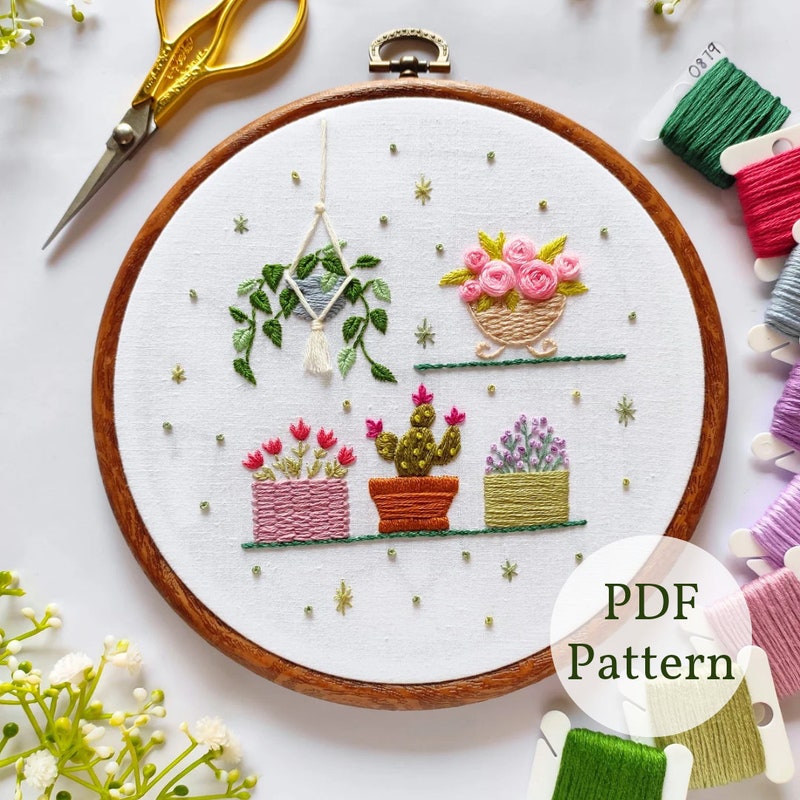 Plant Embroidery - Etsy
