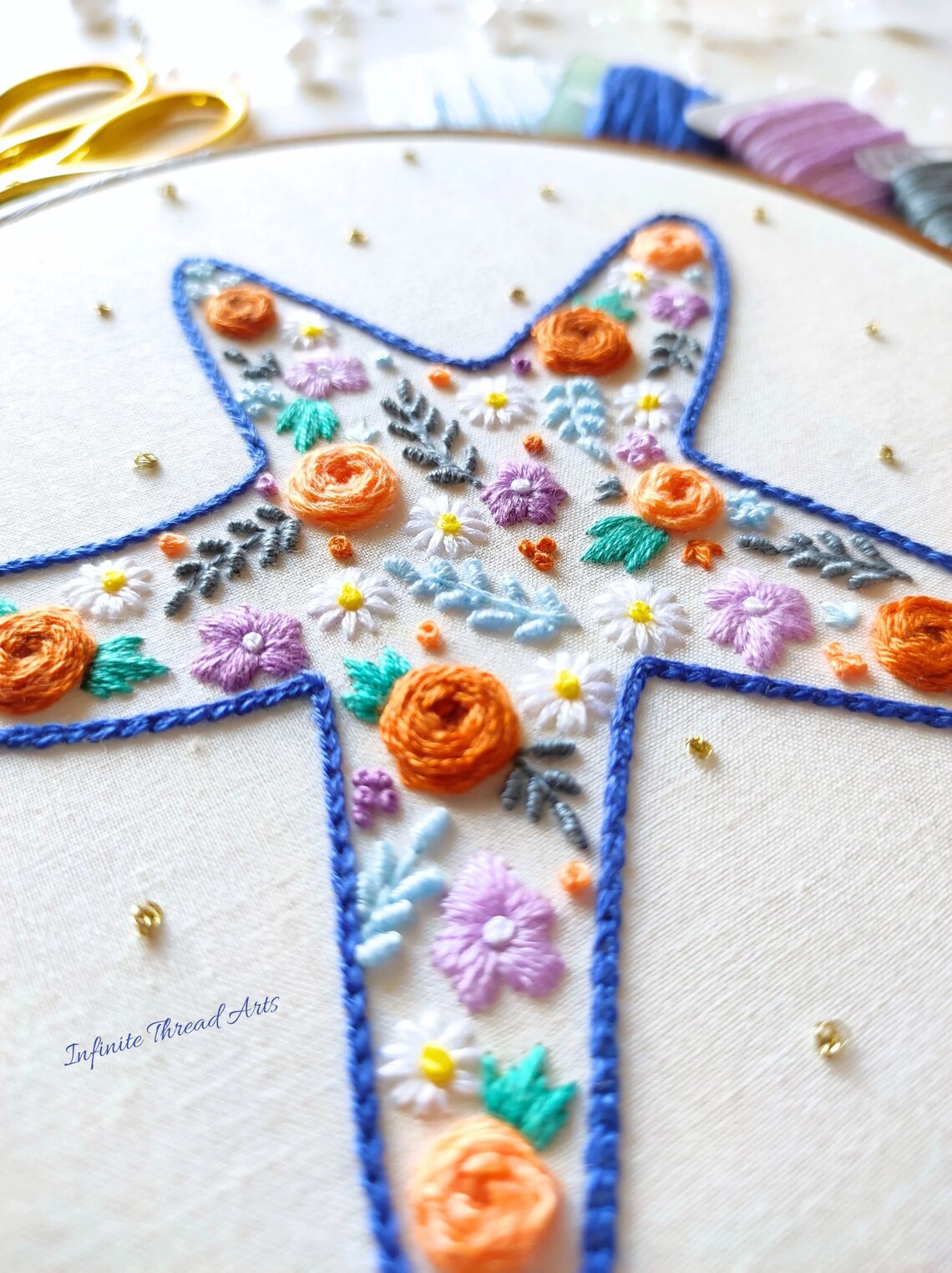Starfish Embroidery PDF Pattern, Sea Creatures Hand Embroidery Pattern ...