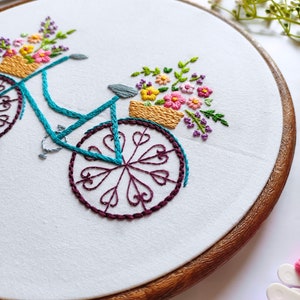 Bicycle Embroidery PDF Pattern, Digital PDF Pattern, Instant Download ...
