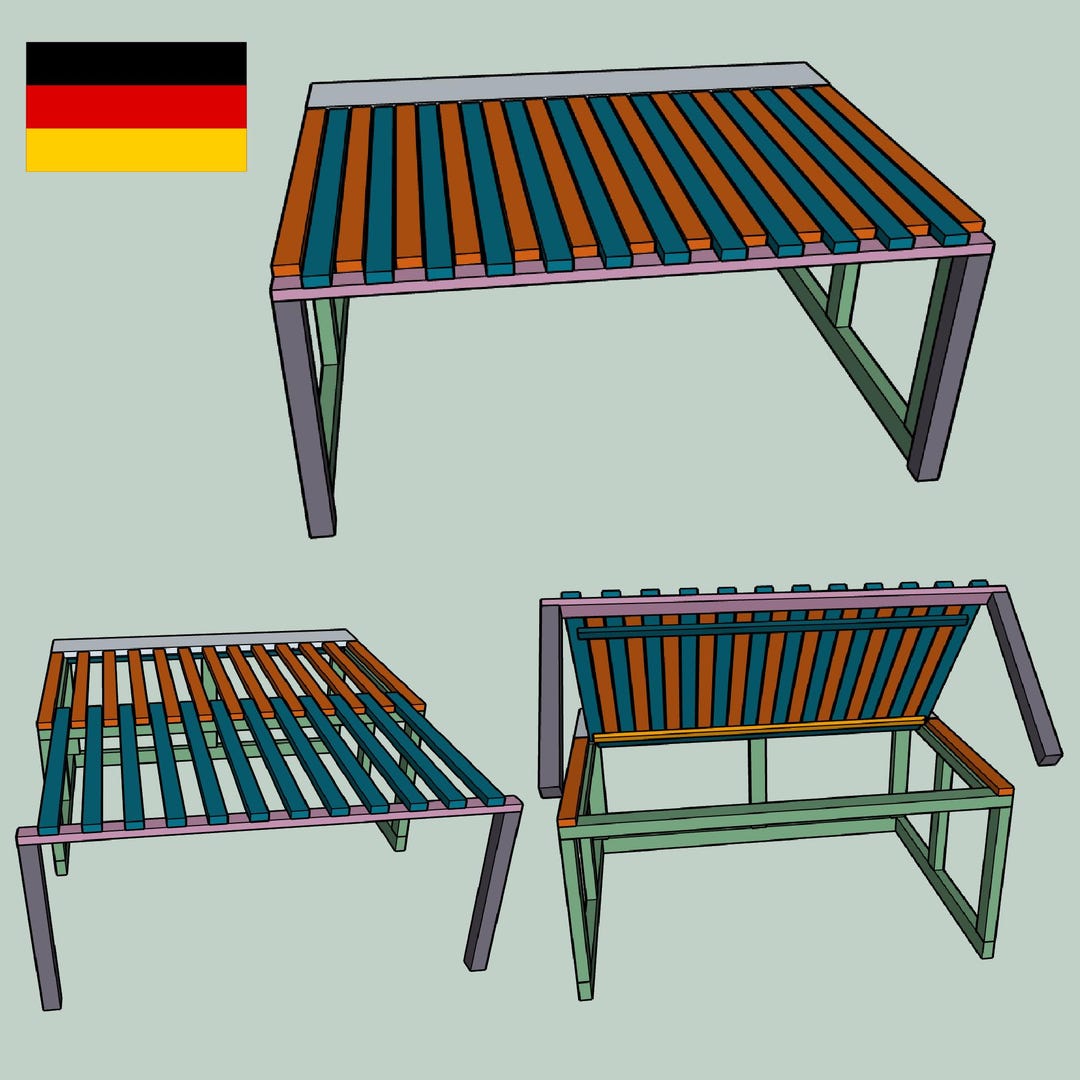 2-in-1 Bench Seat for Campers, Extendable, Foldable, Van, Motorhome ...