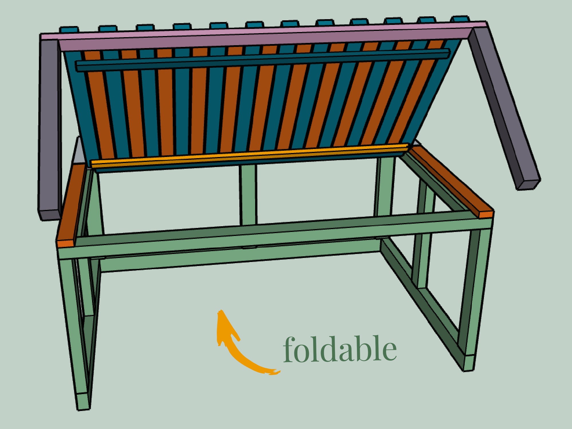 2-in-1 Bench for Campervan Extentable, Foldable, Stowable, Camper Bed ...