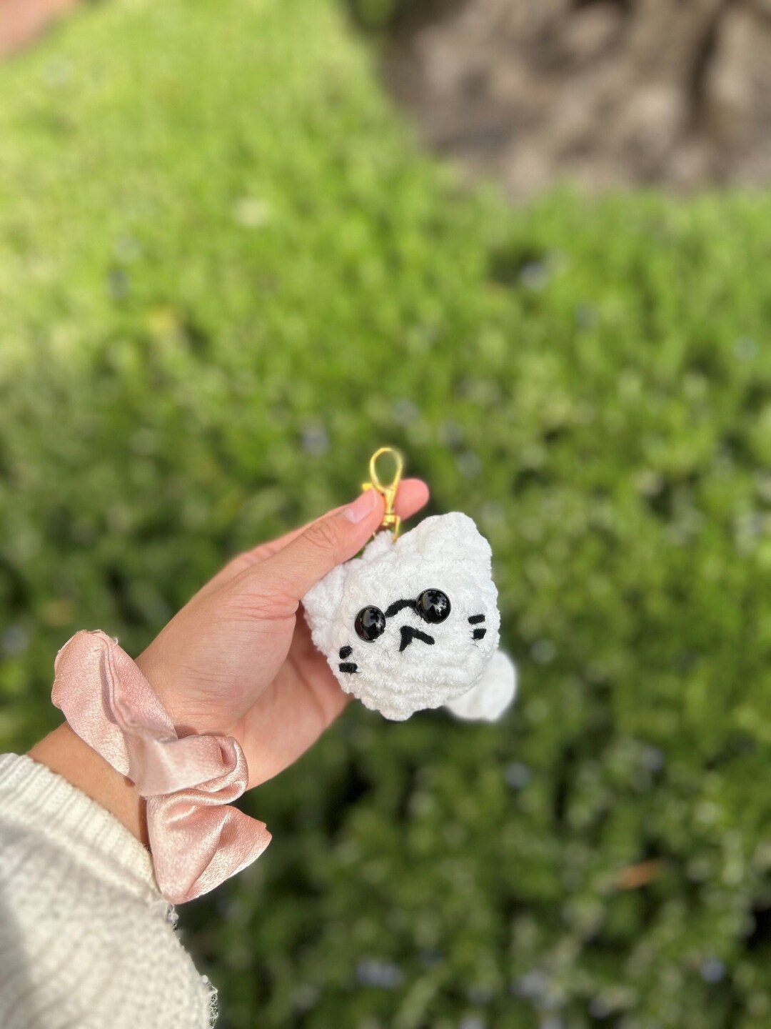 Crochet Gojo Cat Keychain Jujutsu Kaisen Gojo Sensei Cat Amigurumi ...