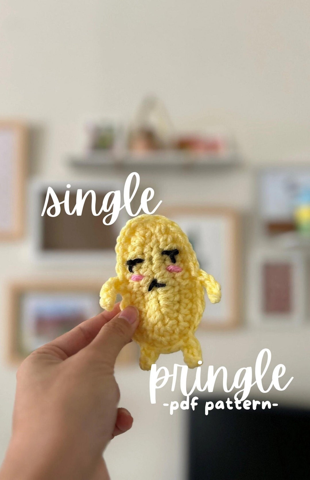 Crochet Single Pringle Potato Chip for Valentine's Day / Galentine's ...