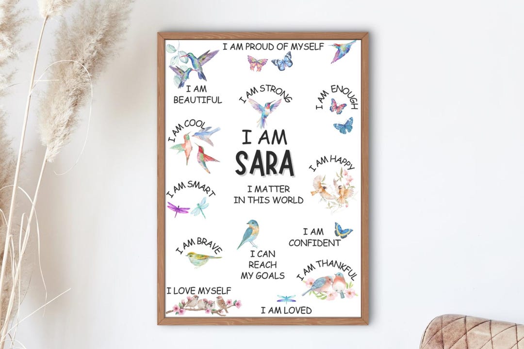 Children Affirmation Printable Wall Art,positive Affirmations for Kids ...