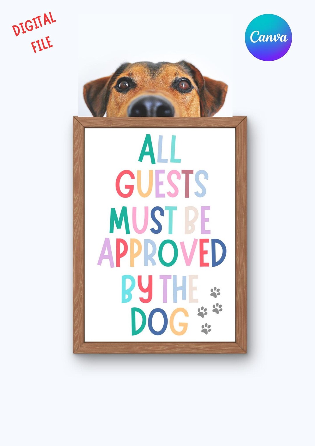 Funny Dog Print Poster Minimalist Art Decor Dog Owner Gift Puppy Poster ...