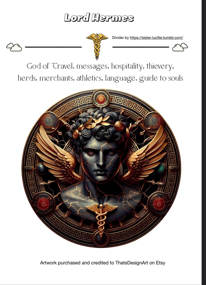 Hermes - Recieve a Message From Lord Hermes - Etsy