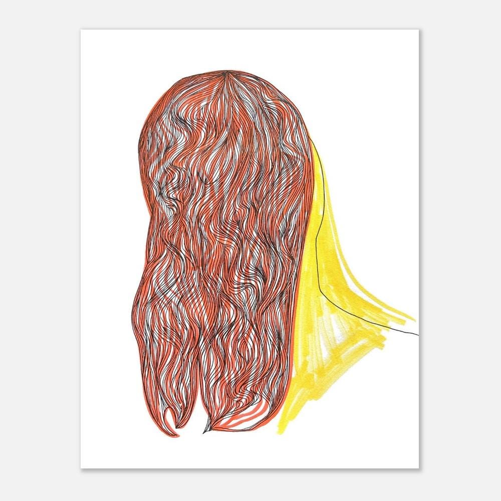Hair Art Print, Hairstyle Poster, Hair Salon Decor, Hair Stylist Wall ...