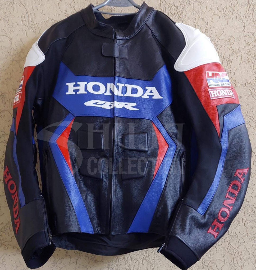 Honda Men Motorbike Racing Leather Jacket Available All Sizes - Etsy