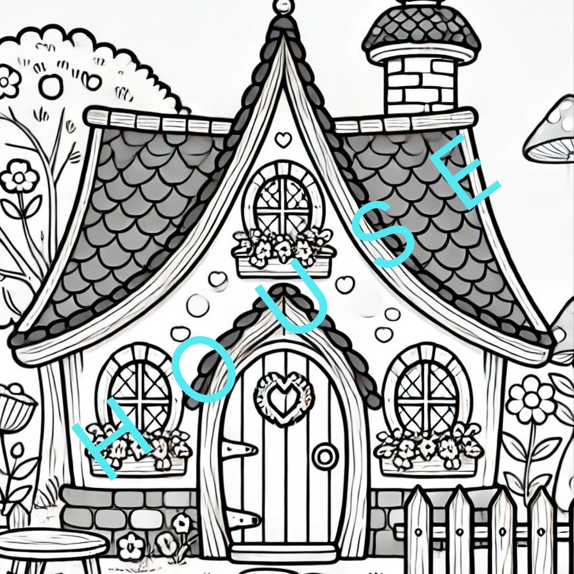 Fairy Tale Cottage Coloring Book – A Relaxing Activity for All Ages ...